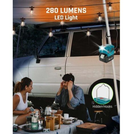 200W Inverter for Makita 18V Battery, Portable DC 18V to AC 110-120V ...