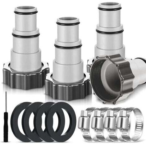 Set of 4 Intex A-type pool adapters, 32-38mm pool hose adapter, pump ...