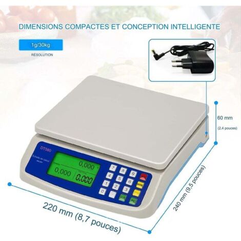 30kg Professional Digital Kitchen Scale in Stainless Steel, Electronic ...
