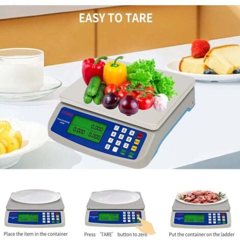 30kg Professional Digital Kitchen Scale in Stainless Steel, Electronic ...