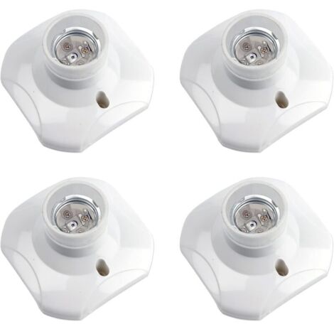 Set of 4 E27 Screw-in Ceiling Light Sockets, E27 Garage Light Sockets ...
