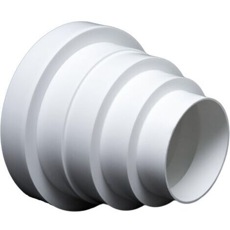 Universal round reducer for ventilation systems with a diameter of 80 ...