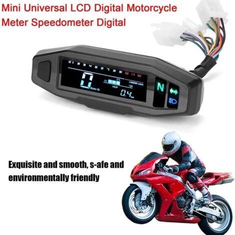 Motorcycle Gauge Set - Motorcycle Digital Speedometer - HD Mini LCD ...