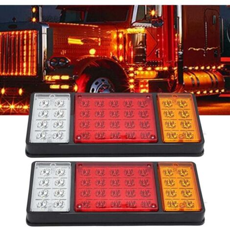 Set of 2 12V 36 LED car taillights, brake lights, turn signals for ...