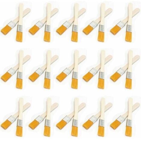 30 flat brushes with wooden handles, brushes for wall painting