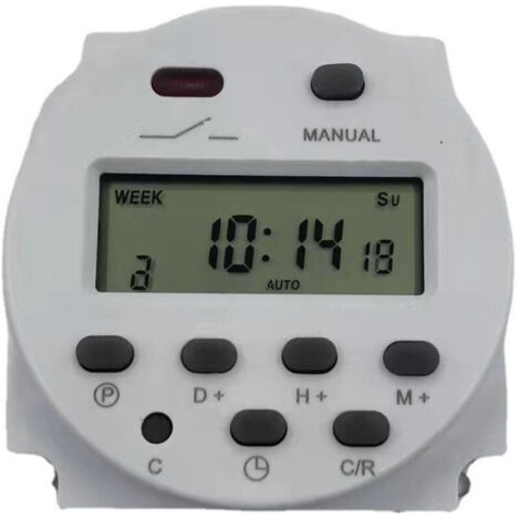 12V LCD digital weekly timer with mini relay, on/off switch and ...