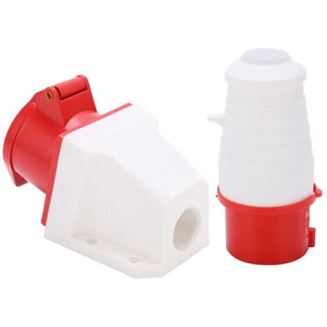 Three-phase socket, 16A 5-pin surface-mount industrial socket, IP44 ...