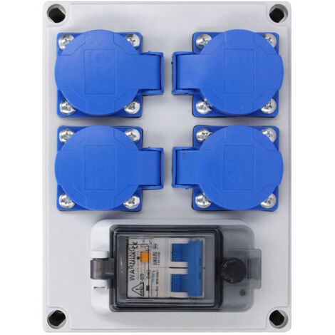 Wall socket, waterproof 4-position power outlet