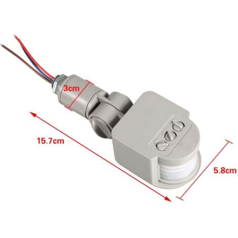 Outdoor LED Switch Detector 90-250V 180 Degree Infrared PIR Motion ...