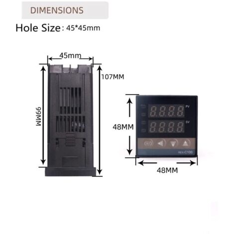 PID Intelligent Temperature Controller, REX-C100 Digital Temperature ...