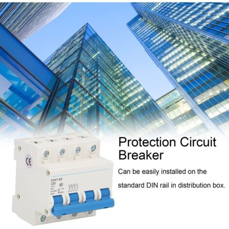 4P Miniature Home Circuit Breaker, DIN Rail Mount Protection, 400V 20A
