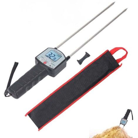 Hay Moisture Meter, Digital LCD Tools 5-90% Grain Moisture Tester ...
