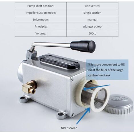 Oil pump for manual lubrication, 500cc CNC, 4mm dual ports for turning ...