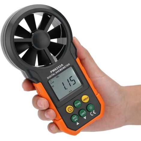 PM6252A Digital Wind Speed Meter, Pocket Anemometer with Large LCD ...