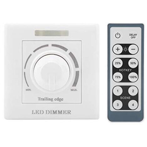 LED Dimmer Switch, 220V 200W with Infrared Remote Control, Universal ...
