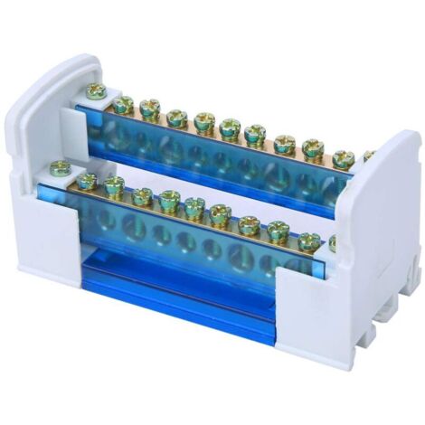 2x11 Hole Terminal Distribution Box, DIN Rail 211 Nylon PA Terminal ...