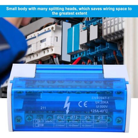 2x11 Hole Terminal Distribution Box, DIN Rail 211 Nylon PA Terminal ...