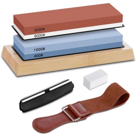 Set of 400/1000 and 3000/8000 Grit Sharpening Stones, Professional ...