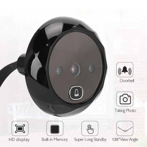 Smart Video Doorbell, 2.4" TFT Digital Monitor, 90° Wide Angle View ...