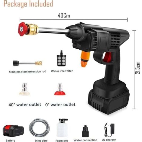 460w Cordless Pressure Washer Max 1300 Psi Portable High Pressure