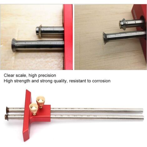 Mortise gauge tool for marking wood, double-headed stainless steel ...