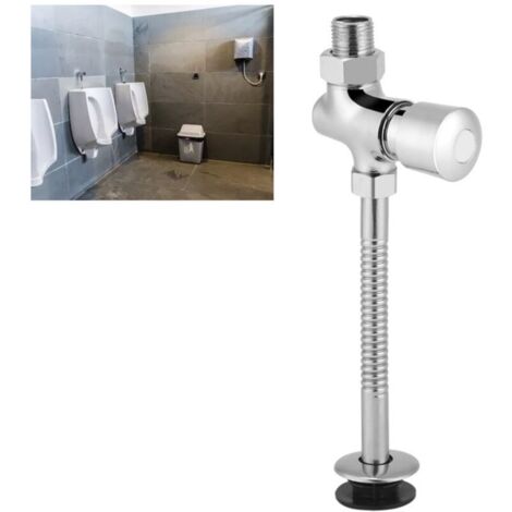 Urinal Flush Valve, Zinc Alloy Button Type with Manual Delay and ...