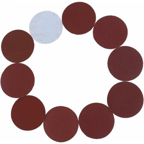 Pack of 100 75mm sanding discs for sanders, abrasive paper grit 80/100 ...