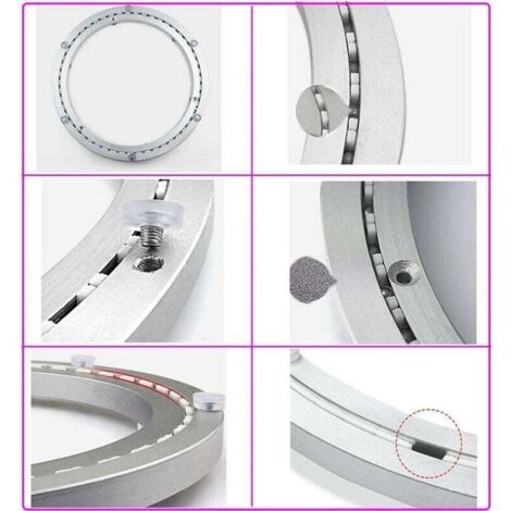 Metal Turntable Bearing, Round Swivel Base, 360° Rotating, Single Row ...