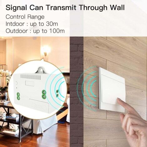 Wireless, battery-free, remote-controlled wall switch, two-way switch ...