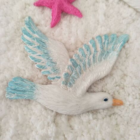 3-Piece Ceramic Seagull Bird Wall Art Nautical Beach Decorations ...
