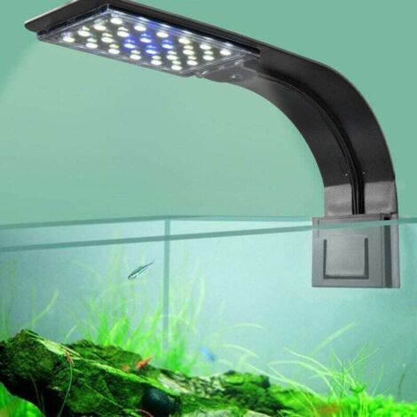 Aquarium Light, LED Lamp, White and Blue Nano Clip-on Lighting for Fish ...