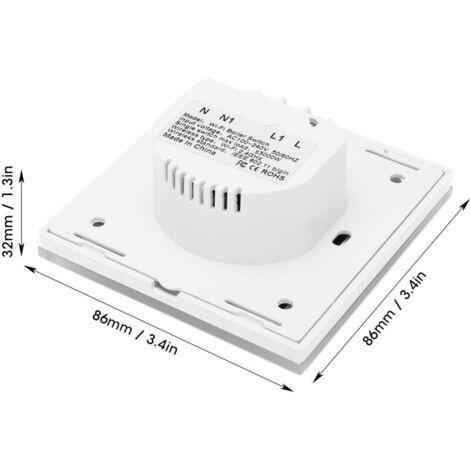 High-power WiFi Smart Touch electric water heater switch for TUYA 16A ...