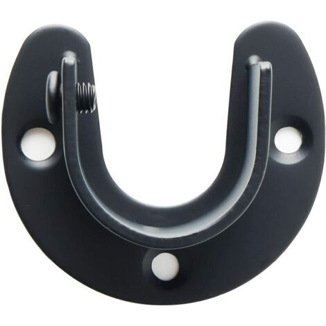 Curtain Rod Bracket U-Shaped Sockets Wardrobe Rod Support Closet Rod ...