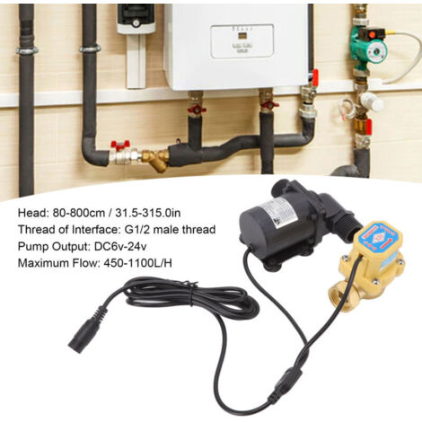 Brushless DC pump for silent solar water heater with flow switch 6v-24v ...