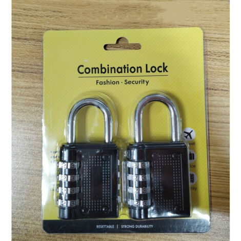 [2 Pieces] 4-Digit Combination Padlock, Waterproof Combination Lock ...