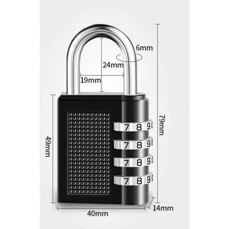 [2 Pieces] 4-Digit Combination Padlock, Waterproof Combination Lock ...