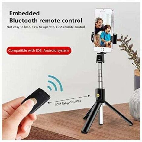 360° Rotating Bluetooth Selfie Stick, Adjustable Telescopic Stick with ...