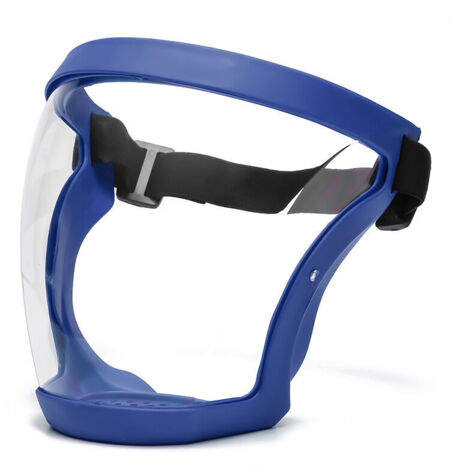 Full face mask, 1 piece - blue, with frame, anti-fog, anti-dust, ultra ...