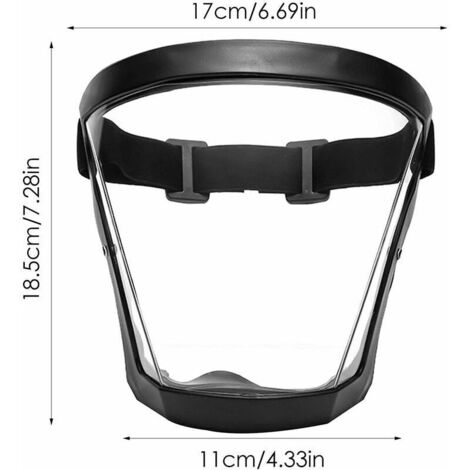 Full face mask, 1 piece - blue, with frame, anti-fog, anti-dust, ultra ...