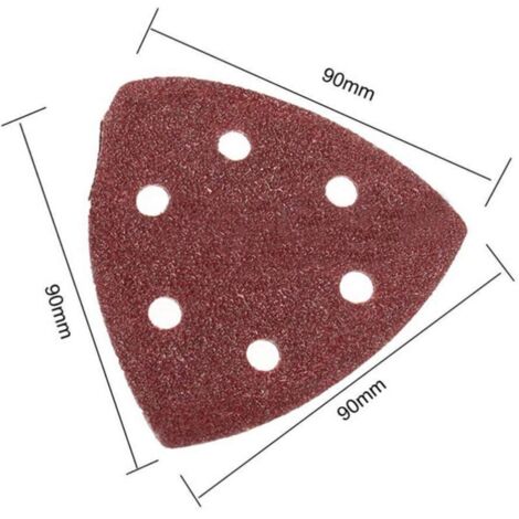 100PCS Triangle Sanding Discs Abrasive Paper 6 Hole Grit 40/60/80/120/240--