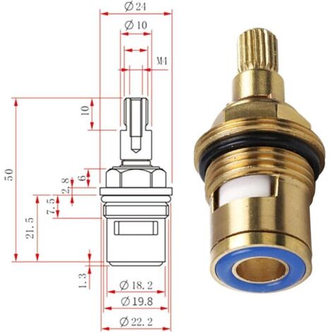 Kitchen Sink Replacement Brass Ceramic Faucet Valve Insert Gland ...