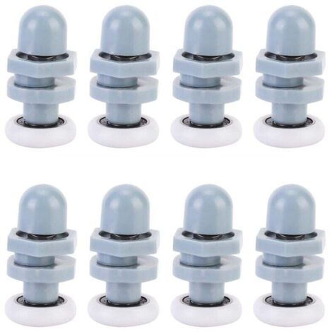 8pcs Durable Plastic Shower Door Runners Sliding Track Bearing Bathroom ...