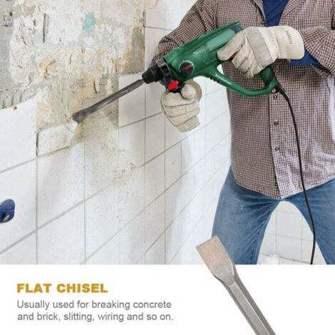 SDS Plus Chisels, Set of 3 (Wide Chisel, Flat Chisel, Pointed Chisel ...