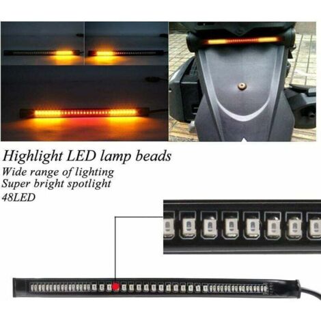 Ultra-Thin Motorcycle Tail Light Bar 48 LED 2835 3014 SMD - 12V ...