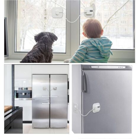 Set of 2 refrigerator rings with code, child-friendly rings ...