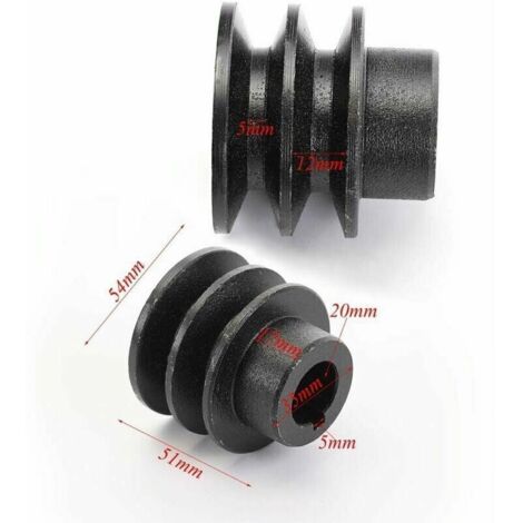 Trapezoidal correa pole ID 20 mm DI DIRE DOUT Double ranura para Ho/NES ...