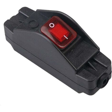 IP65 waterproof line pulse switch, black, ignited/burned, 30 A, 220 V