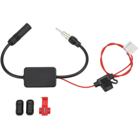 Car FM/AM radio antenna signal amplifier, 88-108 MHz, 12 V, universal ...