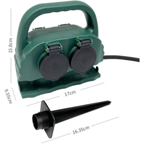 IP44 extension cable - 4-hole extension - 5 m - 16 A power cable reel