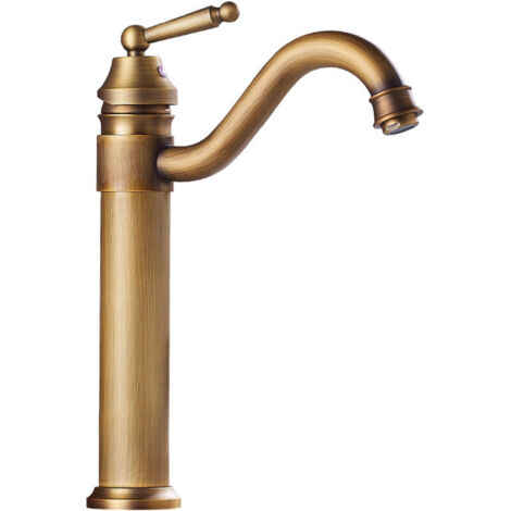 High arc bathroom handle with 360° rotating cable, retro washbasin ...